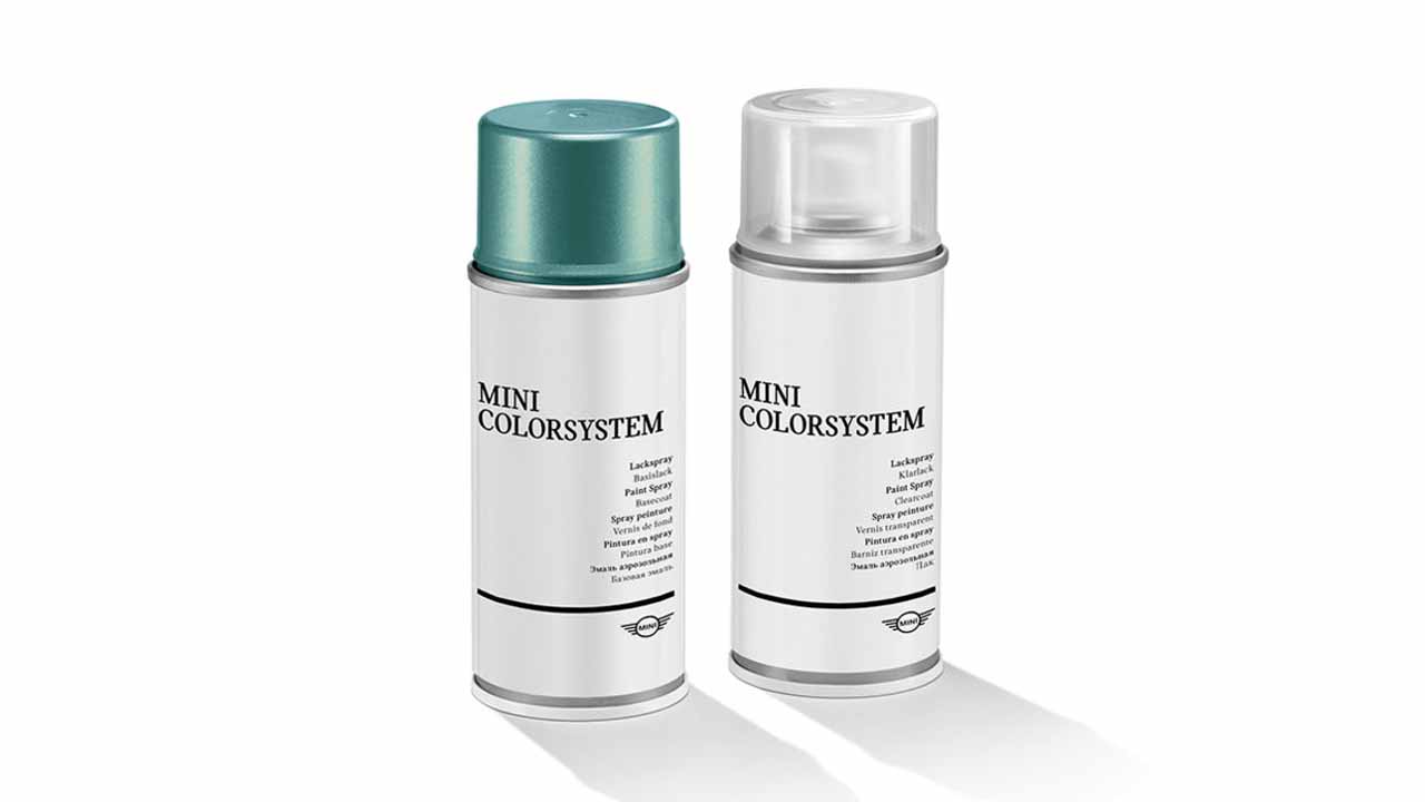 Spraypaint sets in body colour/wheel colour, with clear coat, 2 x 150ml