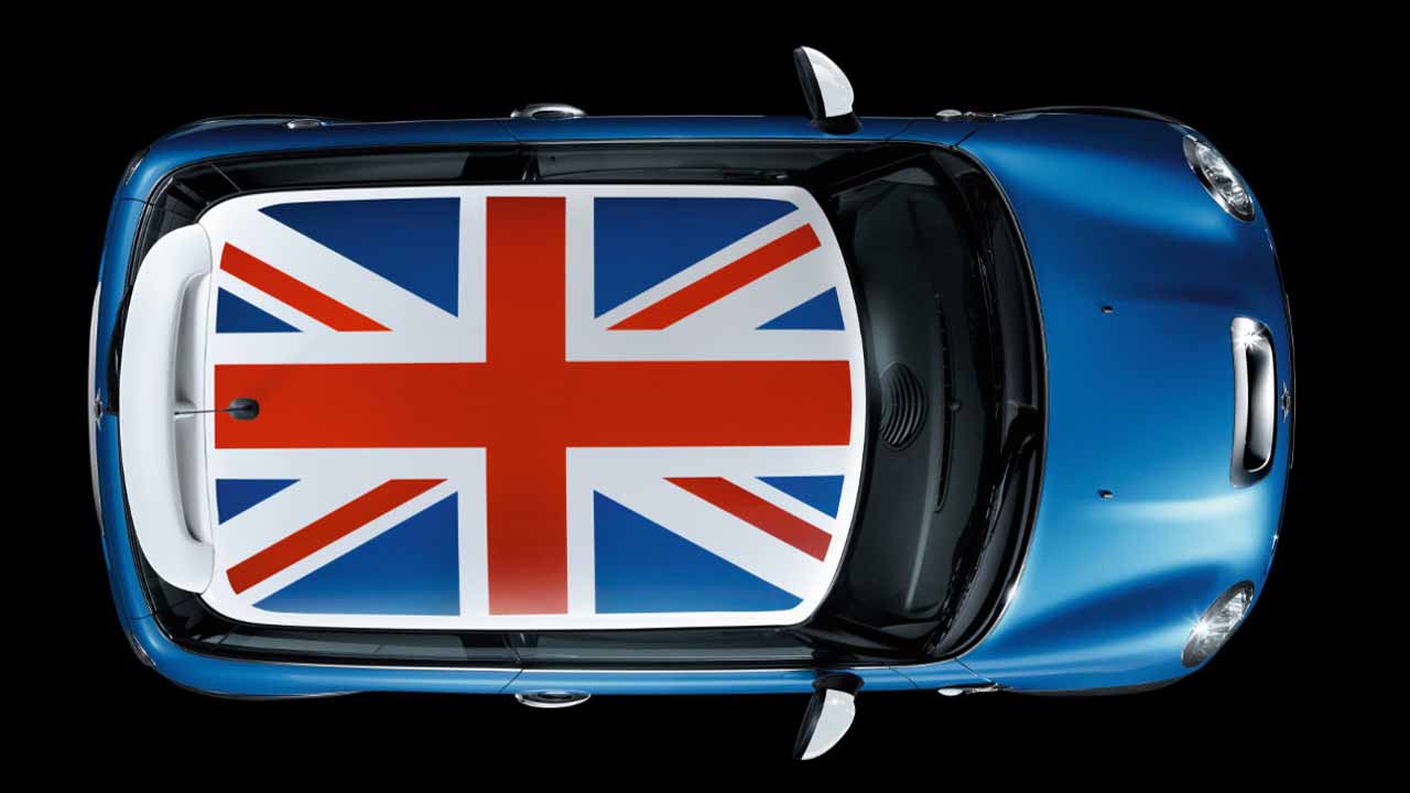 Roof graphic in Union Jack design