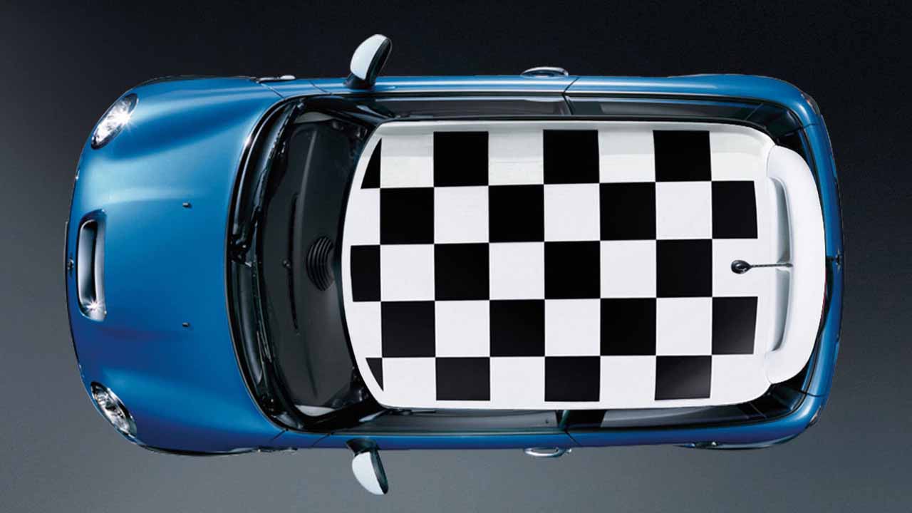 Checkered Flag design for roof